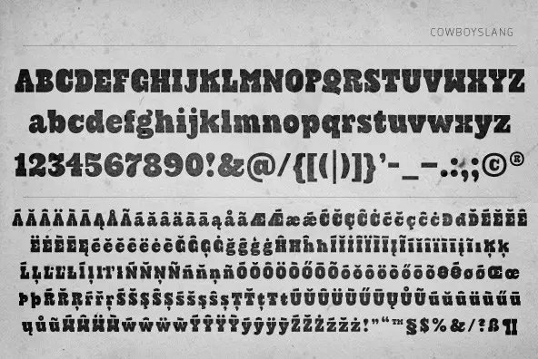 Cowboyslang Font - FontPath