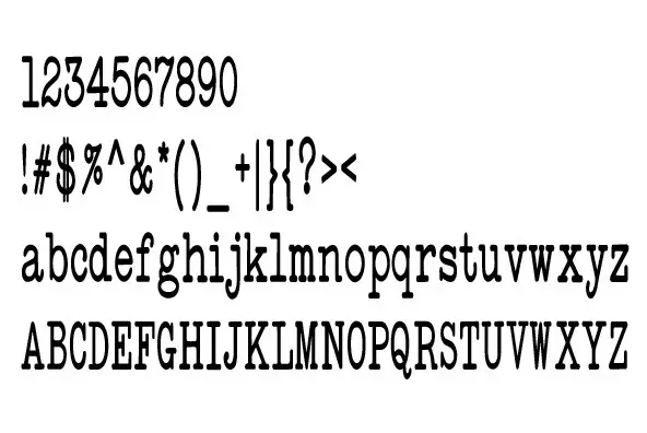 Standard Typewriter Font - YouWorkForThem