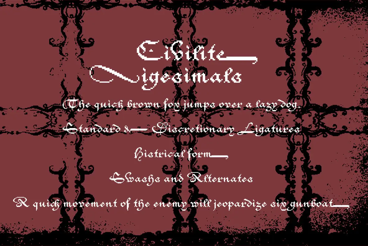 Civilite Vigesimals Font - YouWorkForThem