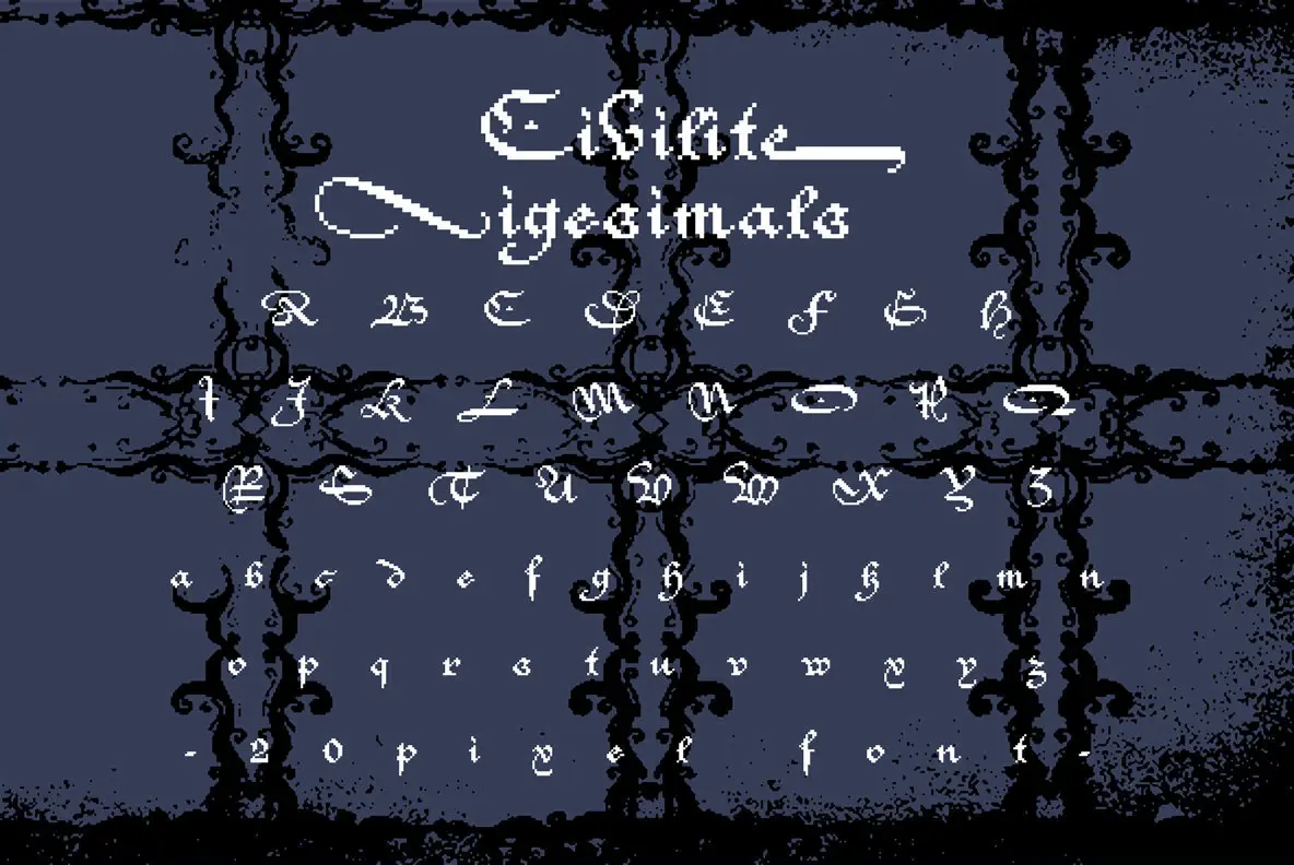 Civilite Vigesimals Font - YouWorkForThem