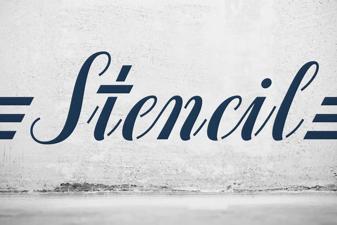 Concrete Stencil Font - YouWorkForThem