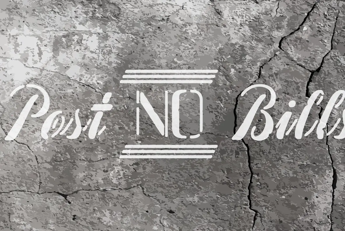 Concrete Stencil Font - FontPath