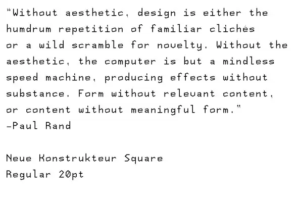 Neue Konstrukteur Square Font - FontPath