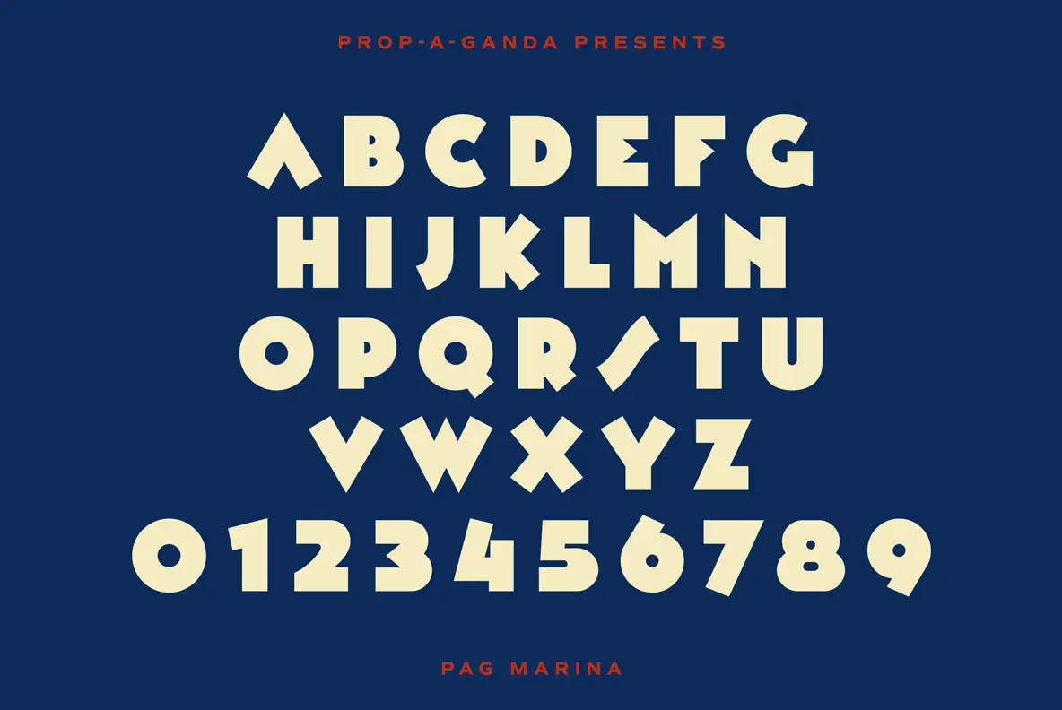 PAG Marina Font - FontPath