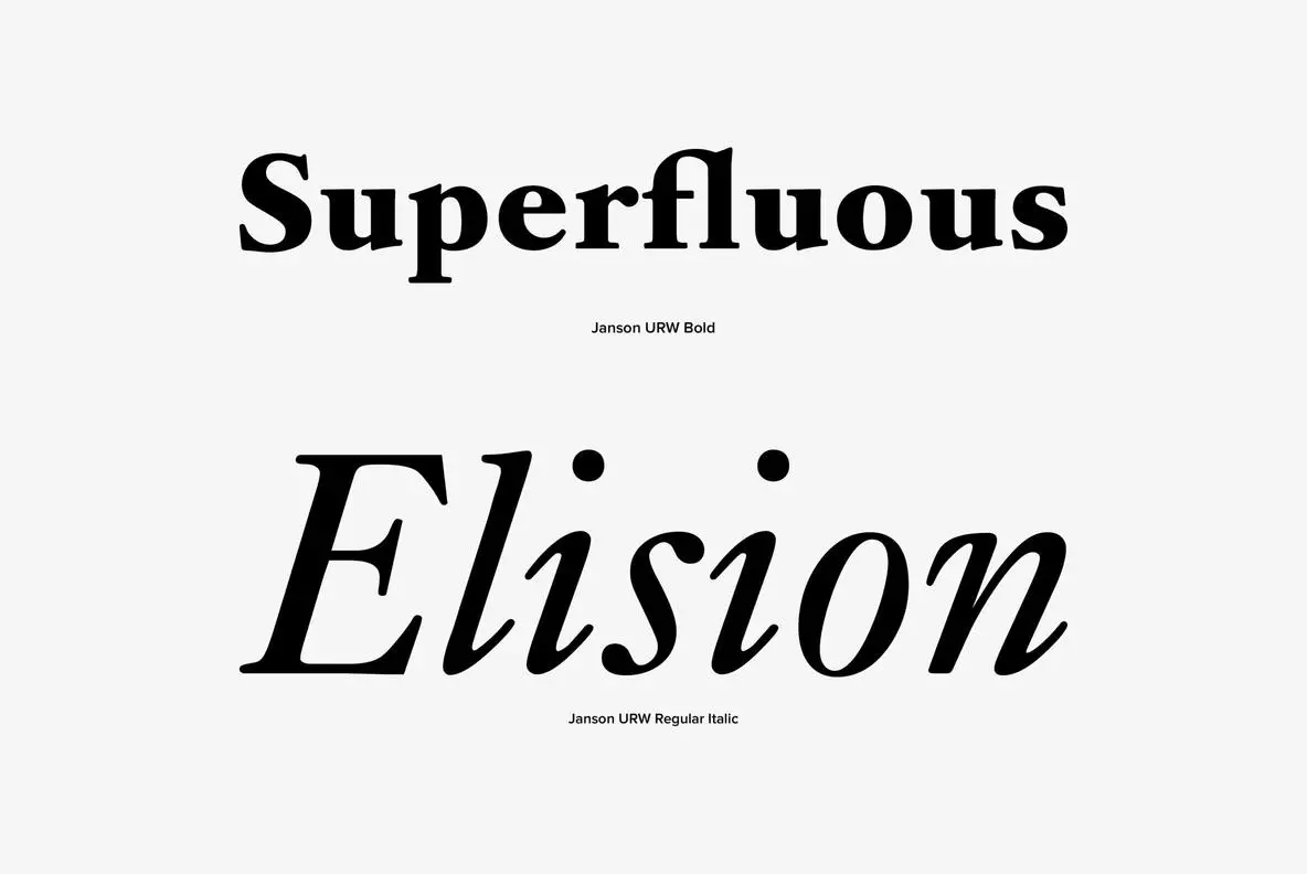 Janson Font - YouWorkForThem