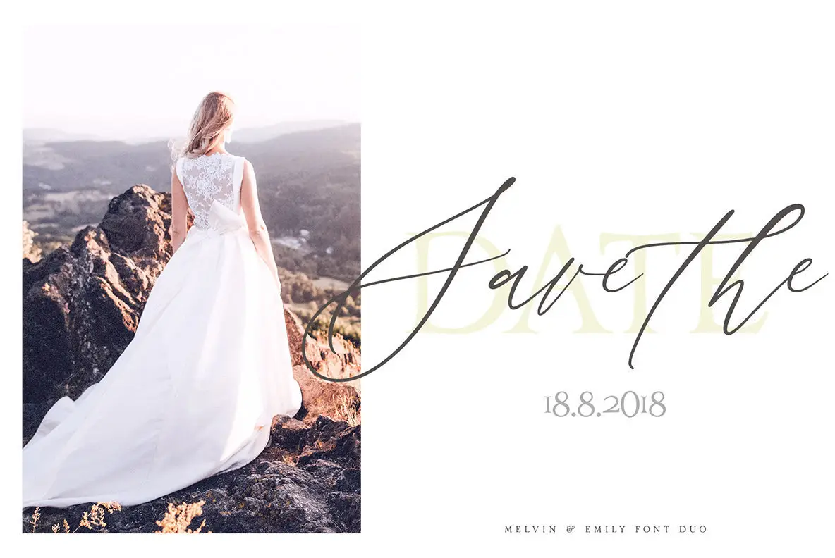 Melvin and Emily Font Duo Font - FontPath