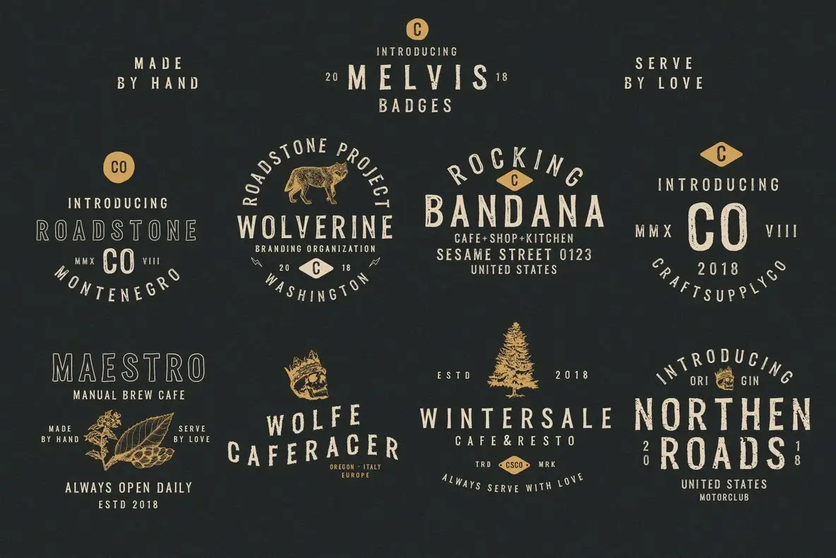 Melvis Font Family and Extras Font - FontPath