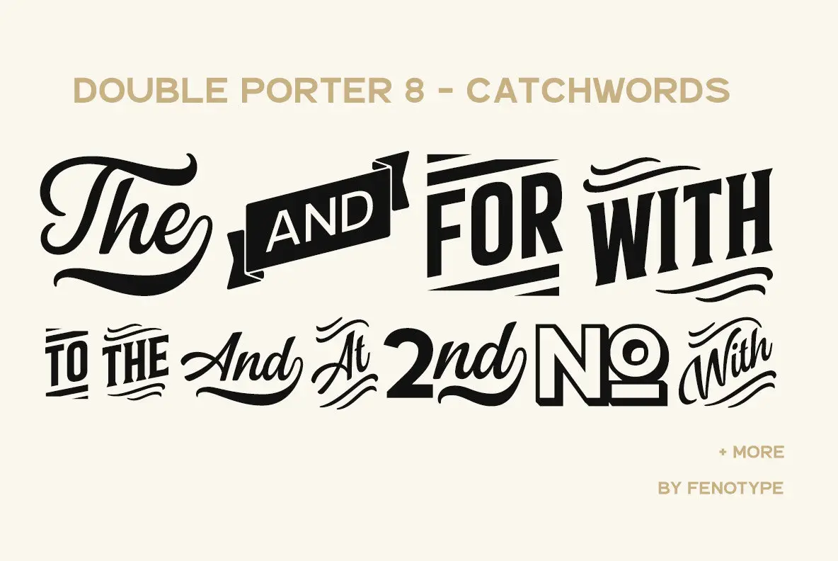 Double Porter Font - YouWorkForThem