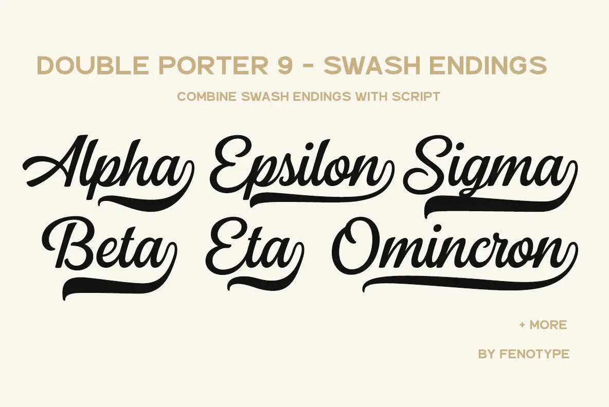 Double Porter Font - YouWorkForThem