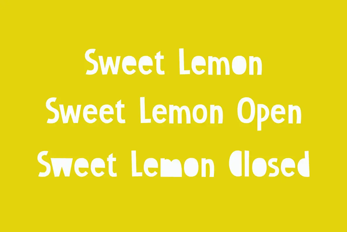 Sweet Lemon Font - FontPath