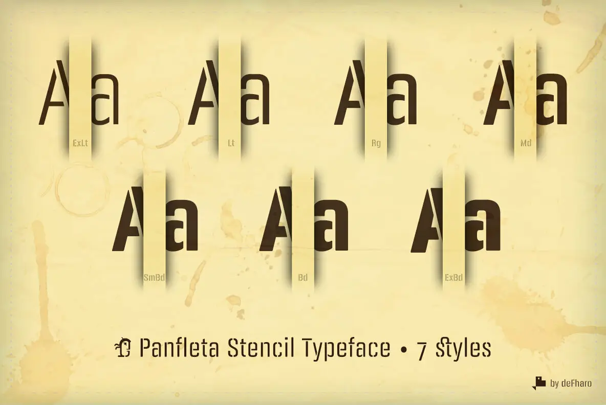 Panfleta Stencil Font - FontPath