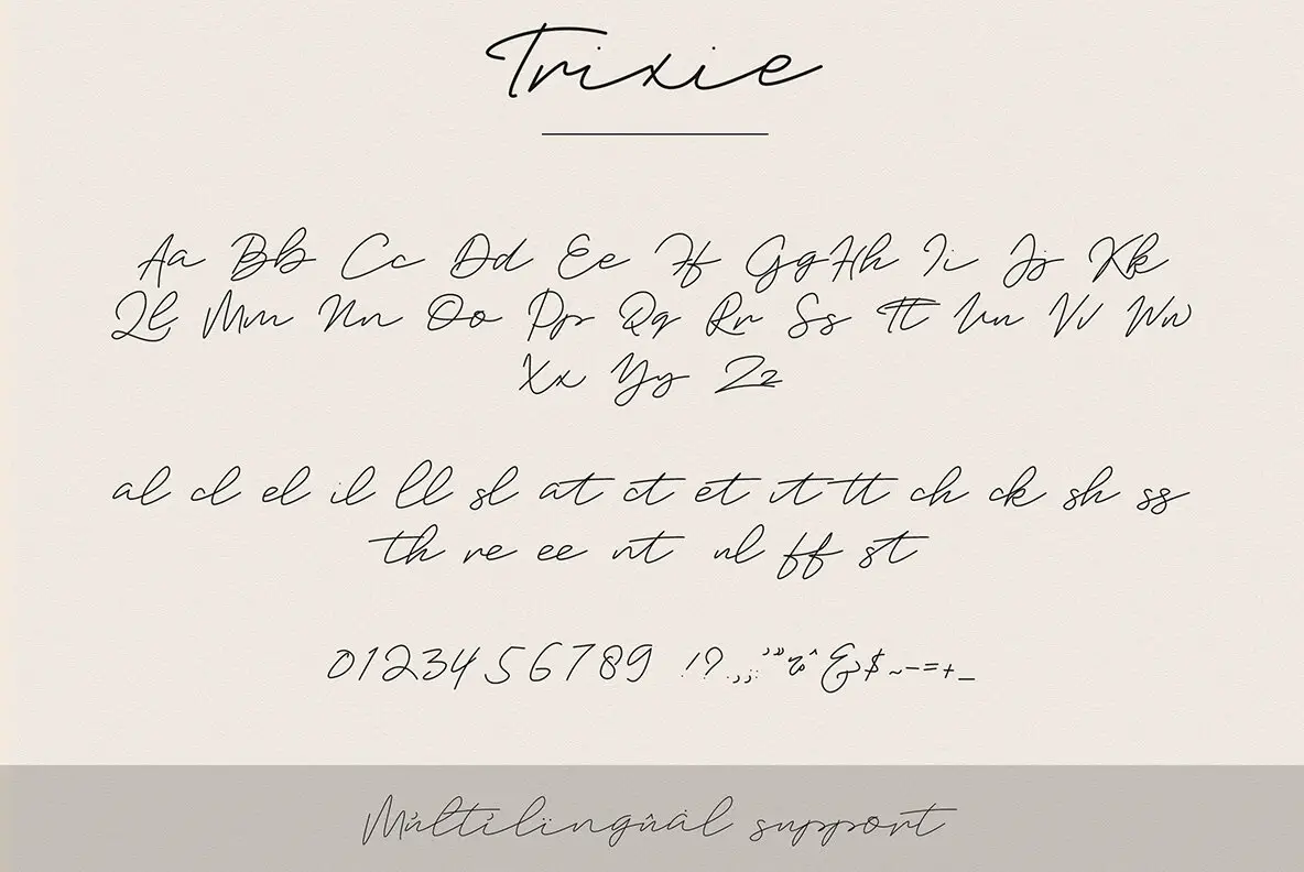 Trixie Script Font - YouWorkForThem