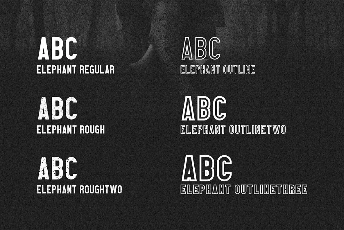 Elephant Font - YouWorkForThem