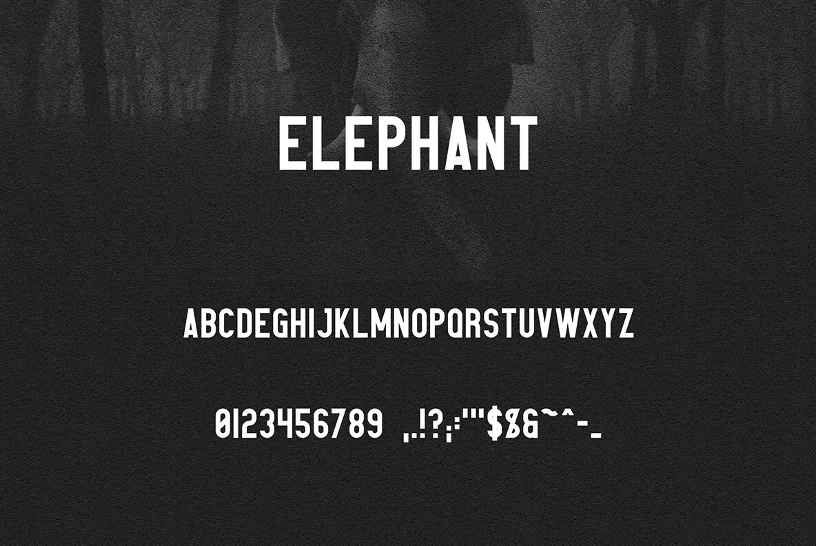 Elephant Font - YouWorkForThem