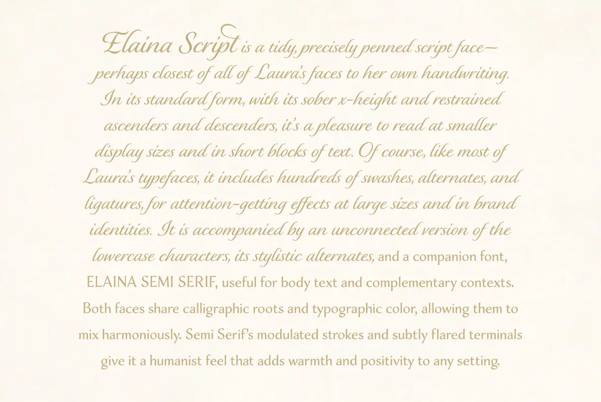 Elaina Family Font - YouWorkForThem