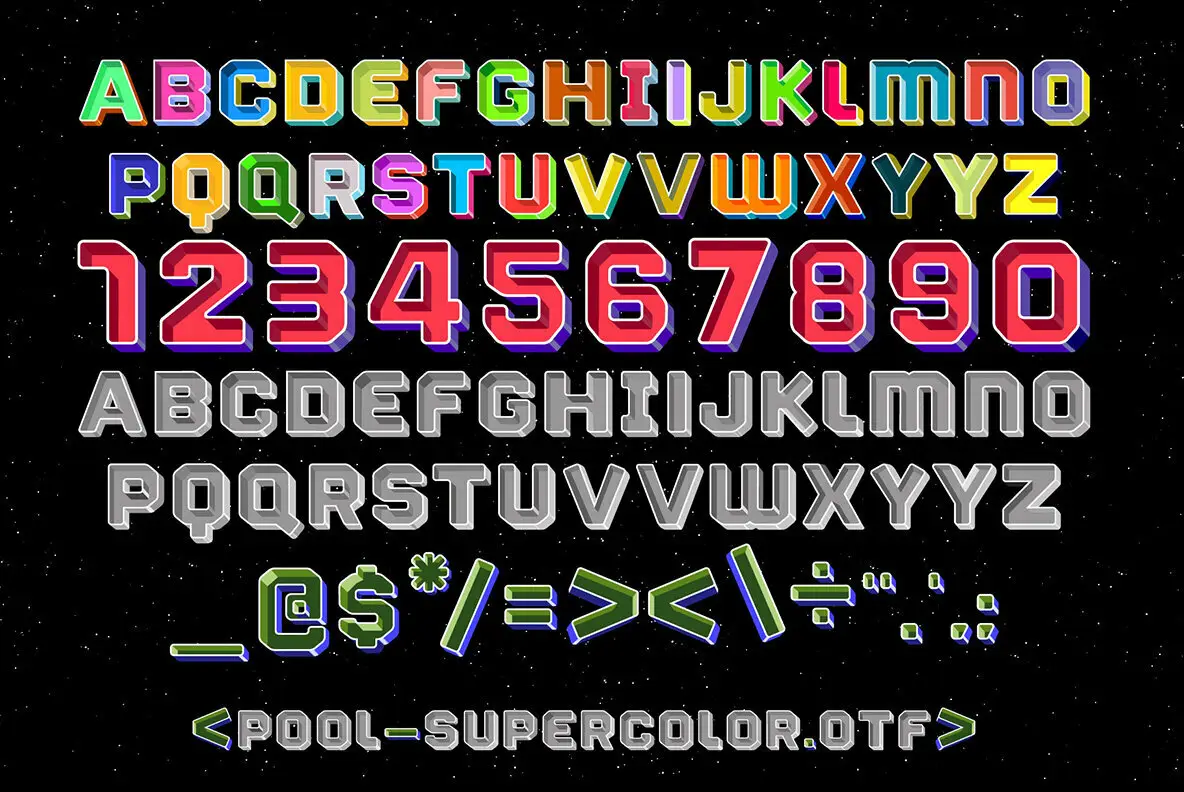 Pool - SVG Color Font Font - FontPath