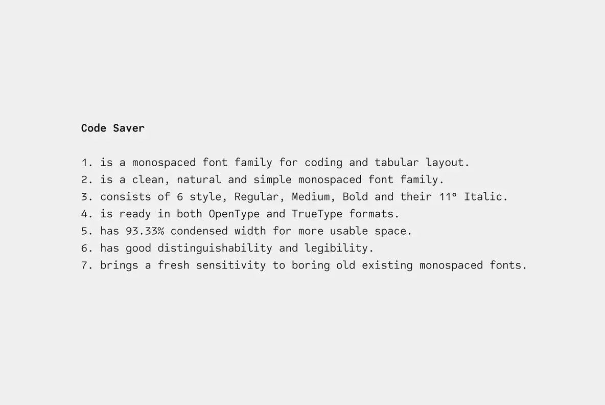Code Saver Font - YouWorkForThem