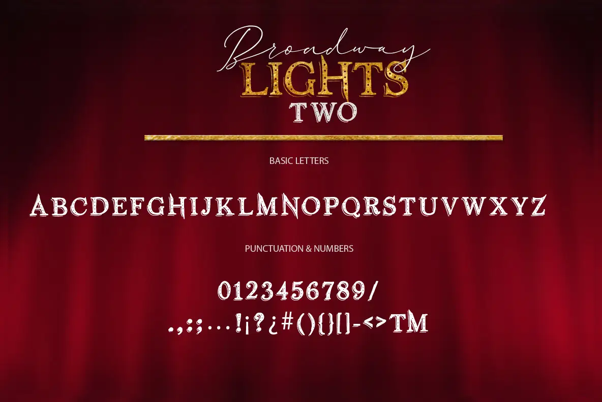 Broadway Lights Font Duo Font - FontPath