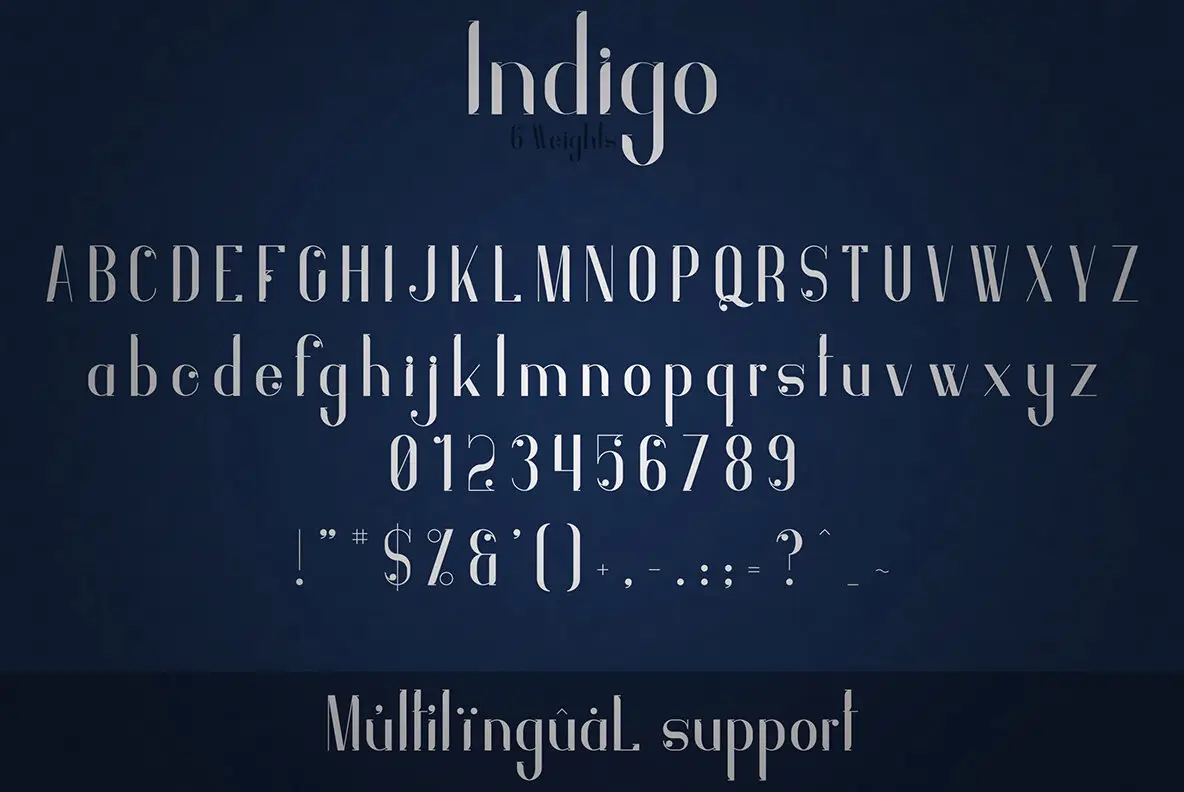 Indigo Font - YouWorkForThem