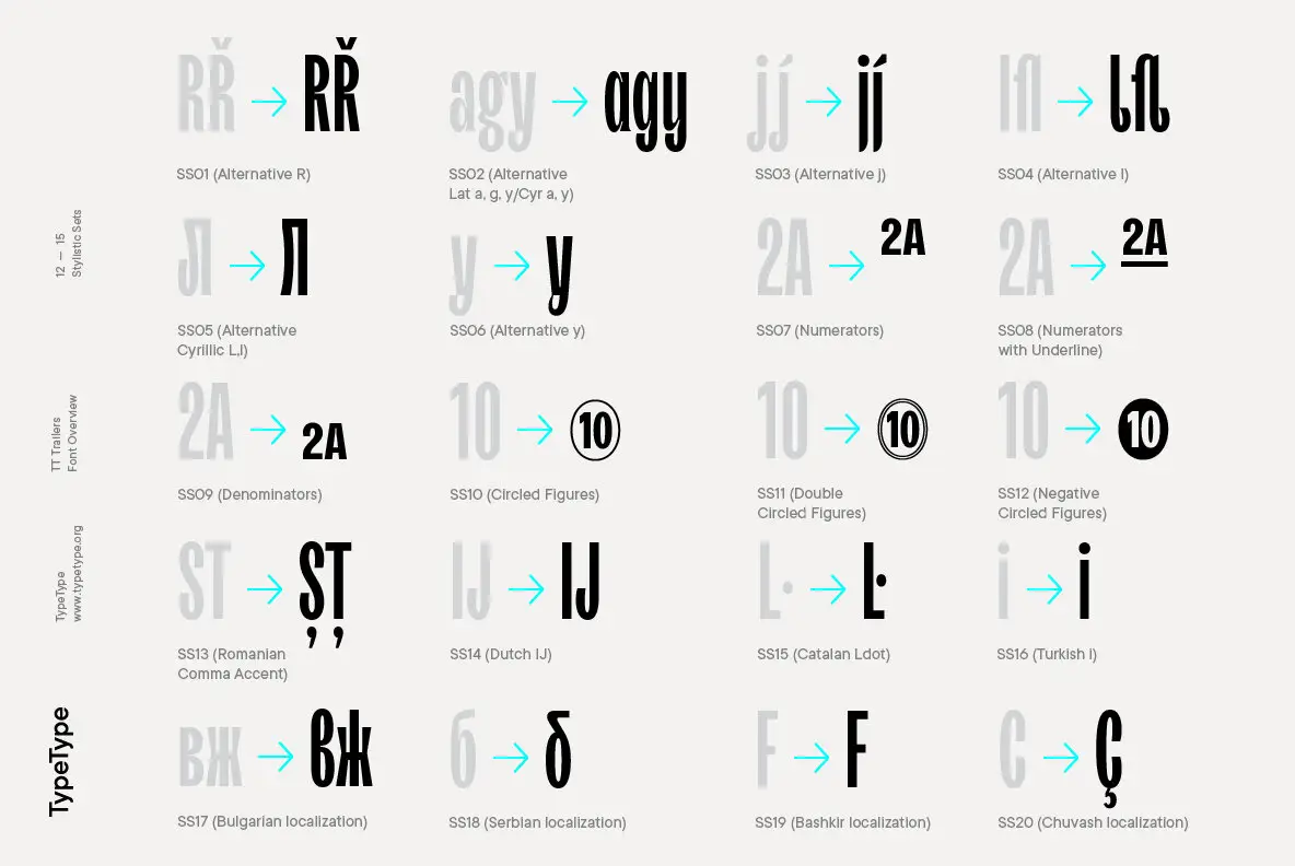 TT Trailers Font - YouWorkForThem