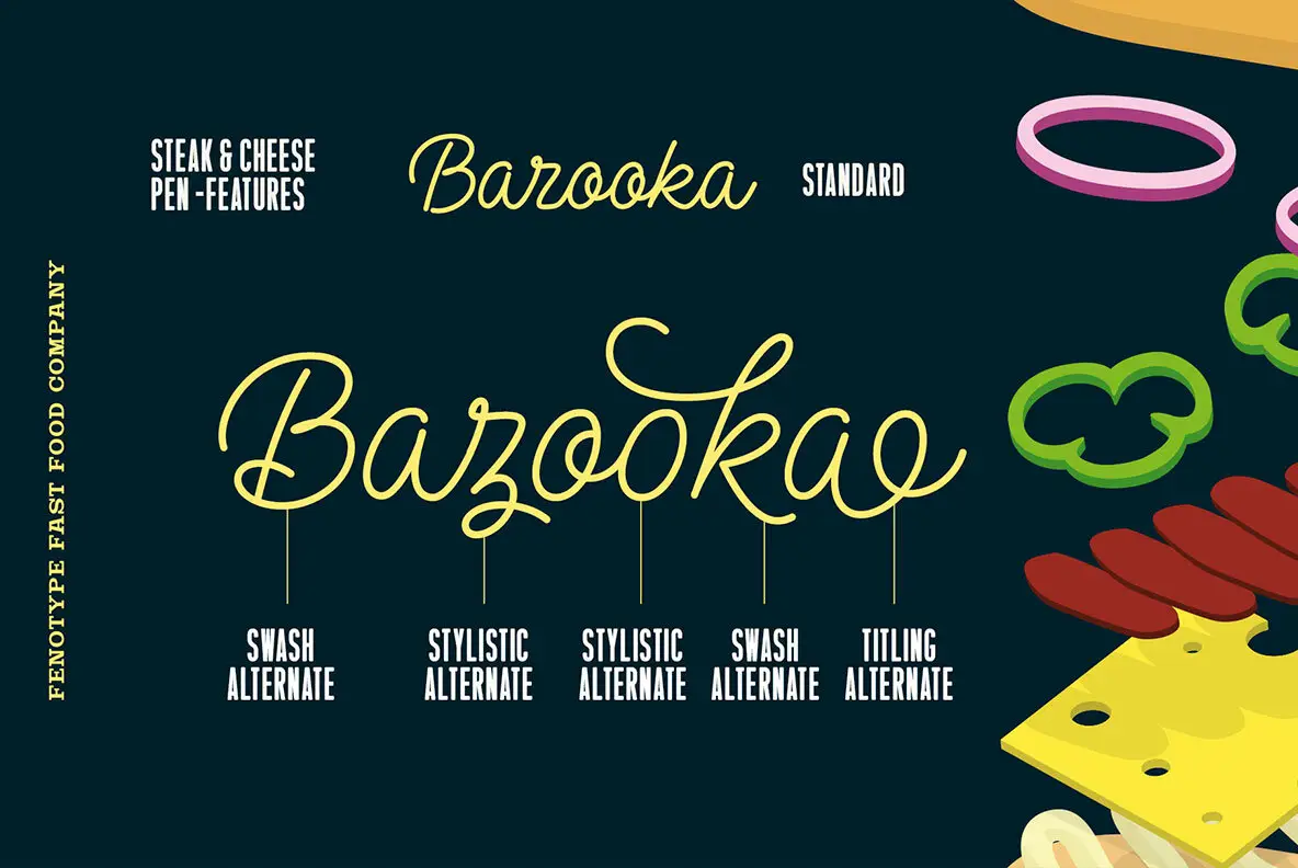 Steak And Cheese Font - YouWorkForThem