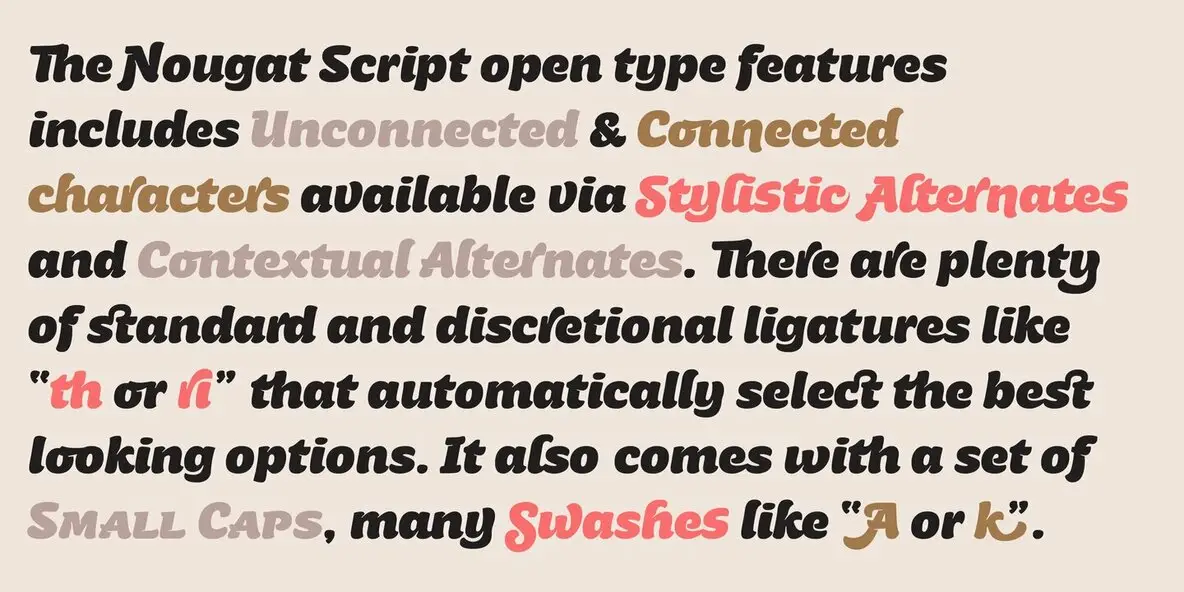 Nougat Script Font - YouWorkForThem