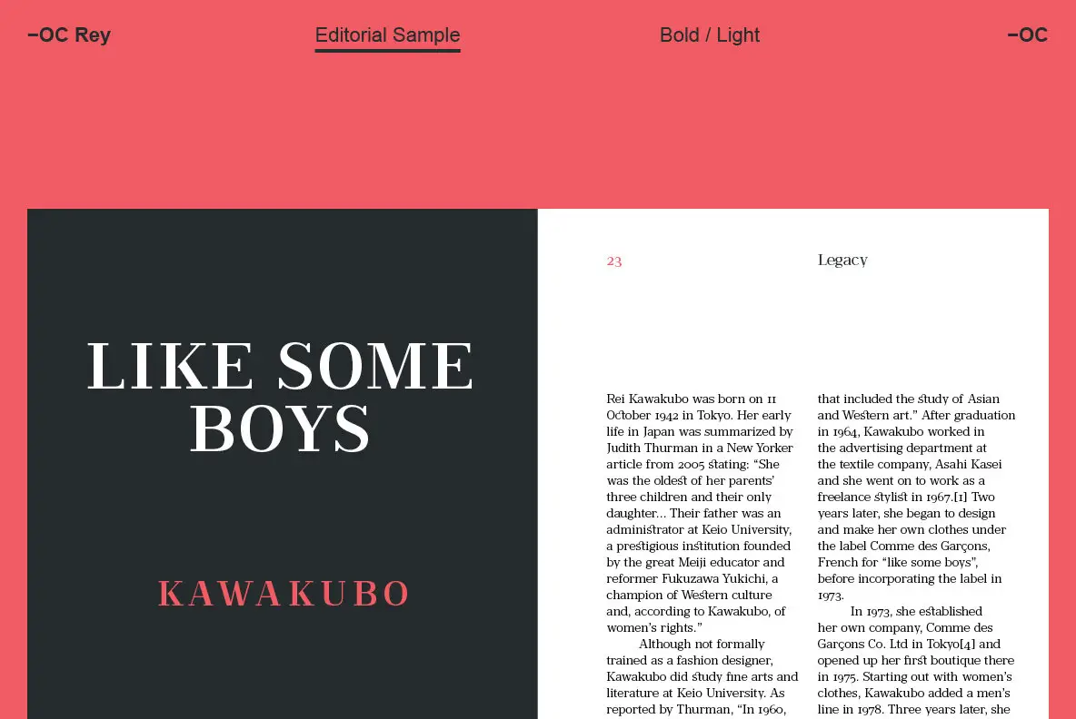 -OC Rey Font - YouWorkForThem