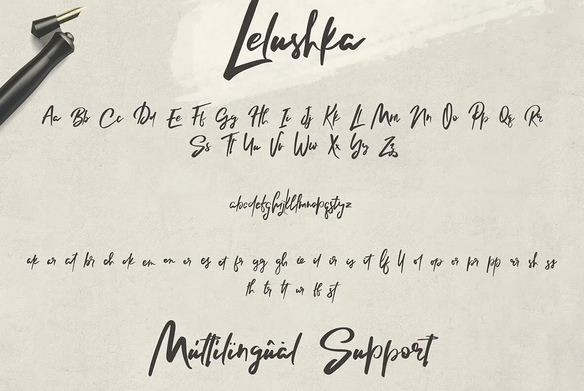 Lelushka Script and Ink marks Font - FontPath