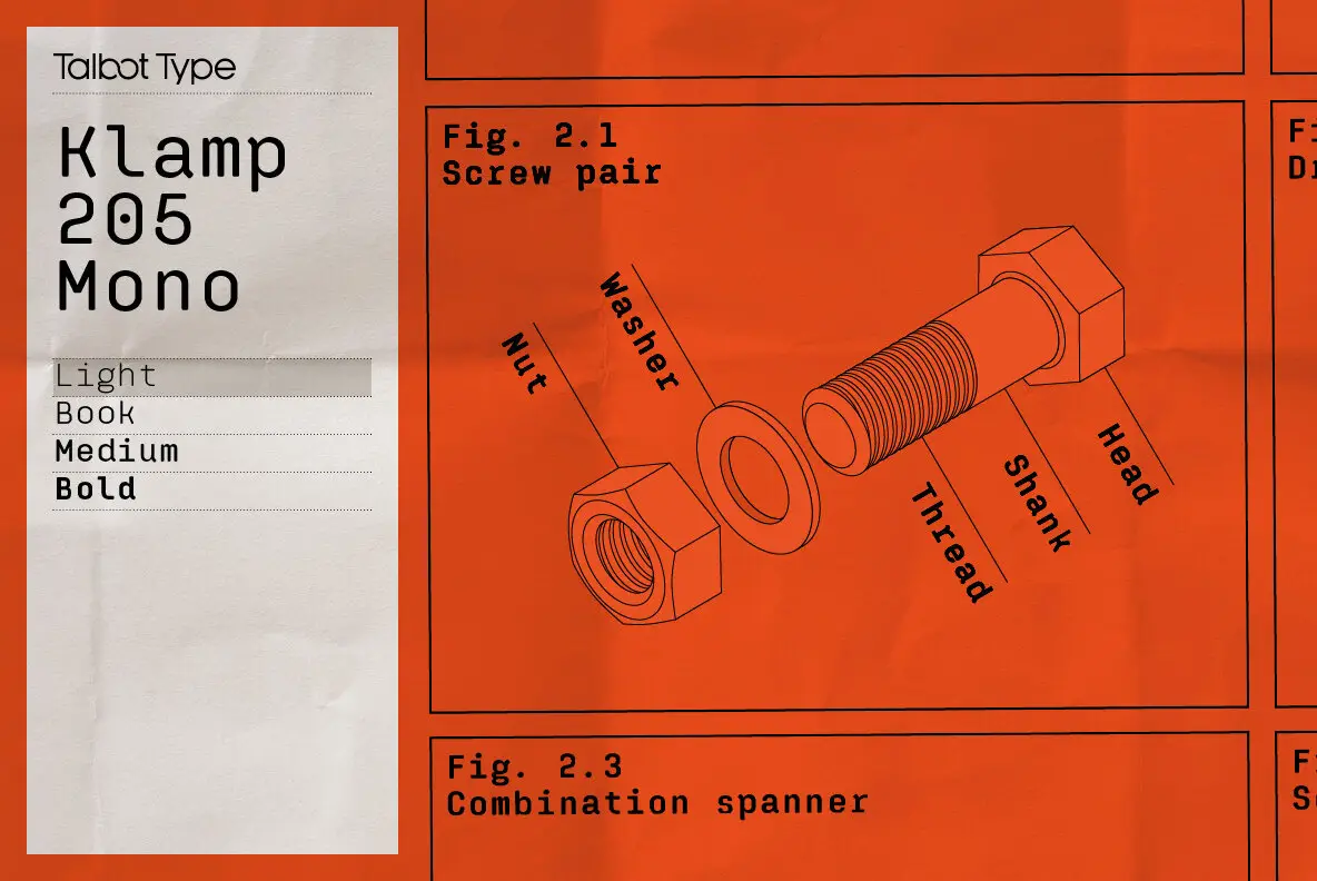 Klamp 205 Mono Font - FontPath