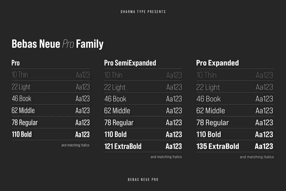Bebas Neue Pro Font - YouWorkForThem
