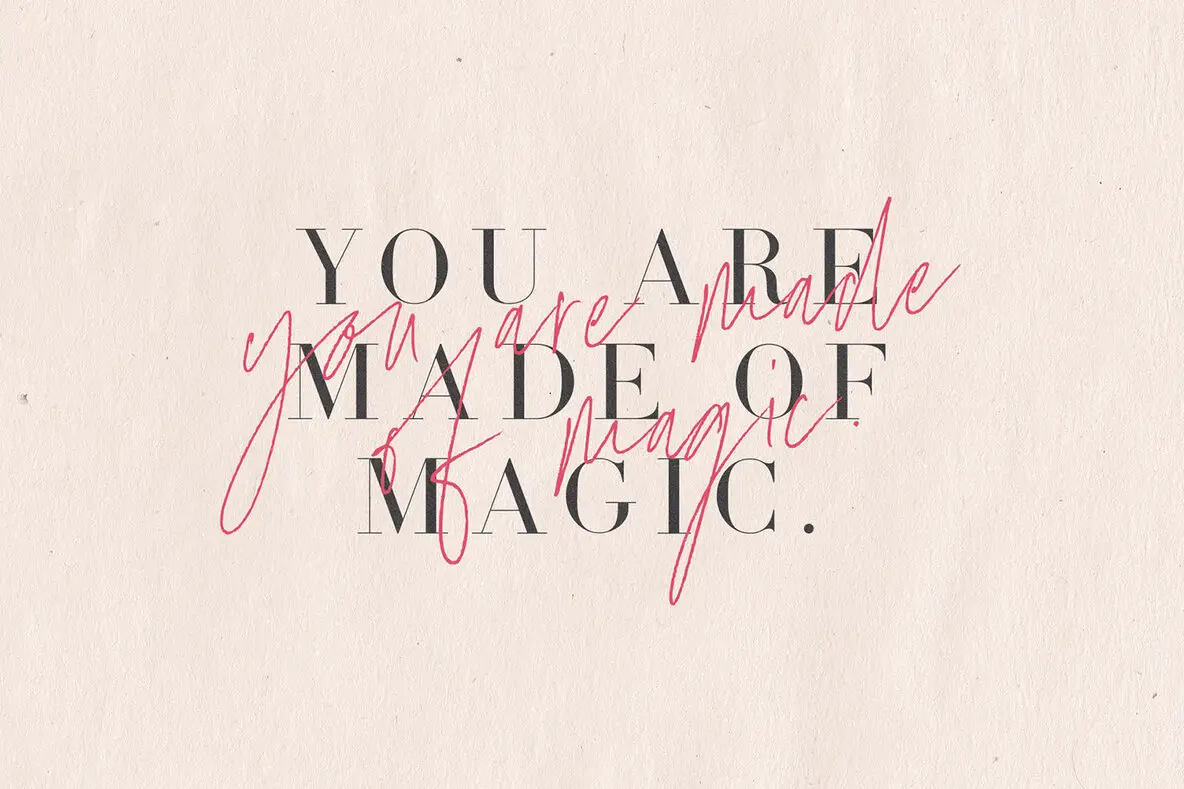 Coral Blush Font Duo - YouWorkForThem