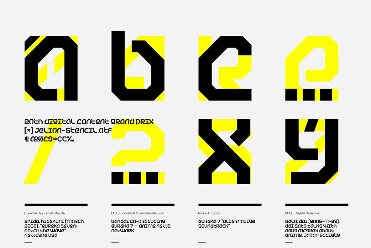 Jelion Stencil Font - FontPath