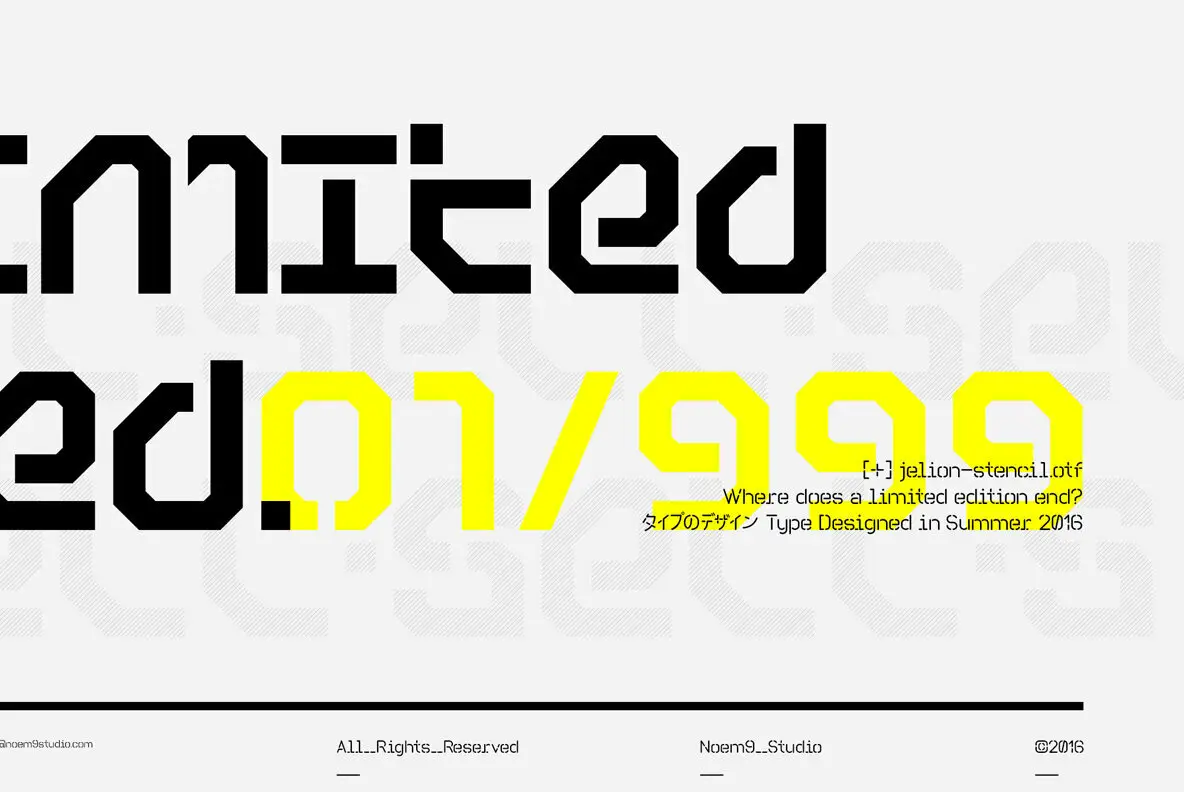 Jelion Stencil Font - FontPath