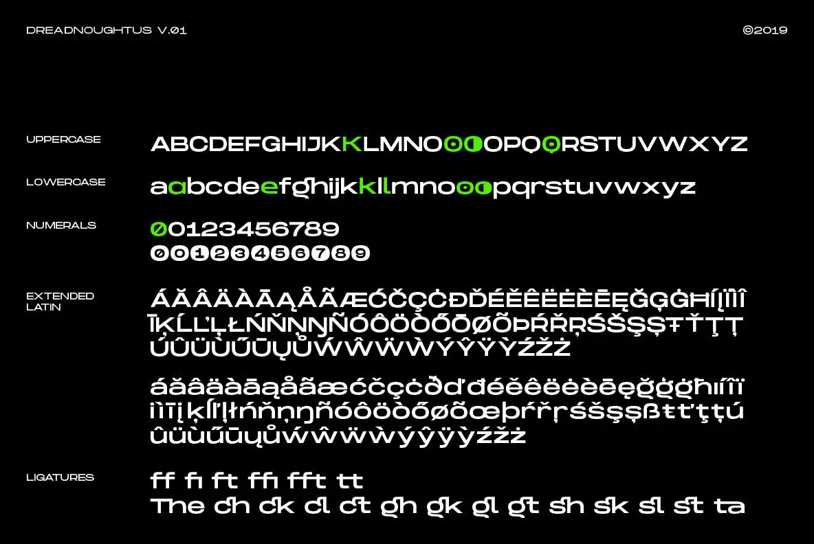 Dreadnoughtus Extended Font - FontPath
