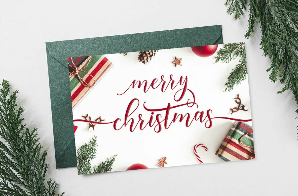 Happy Christmas Font - YouWorkForThem