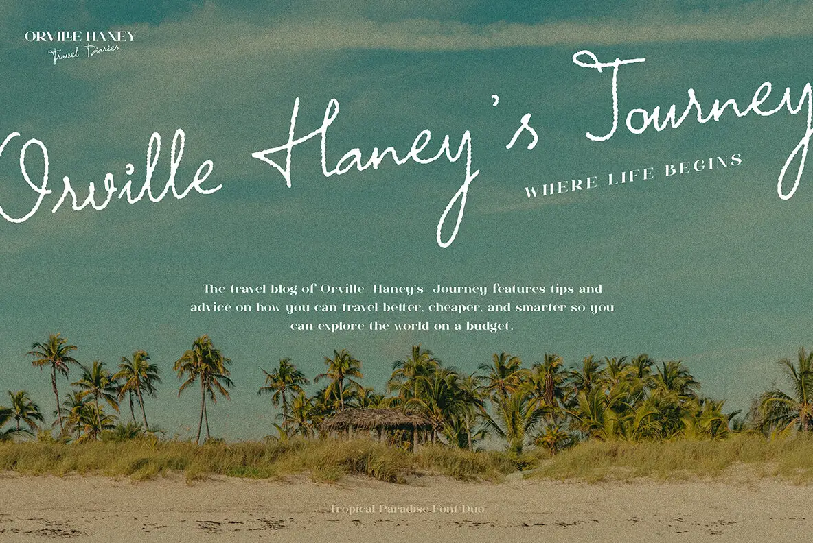 Tropical Paradise - Font Duo Font - FontPath