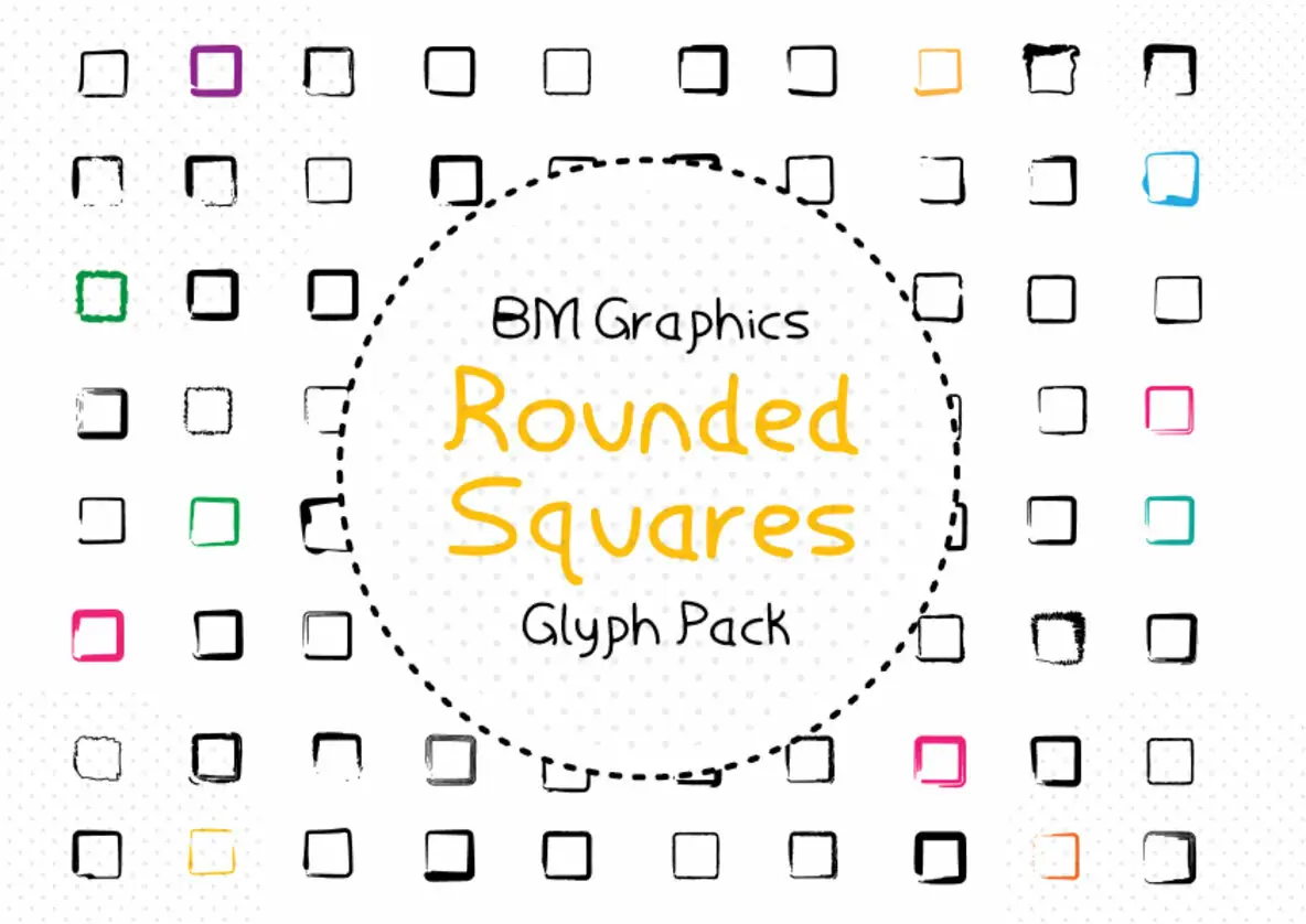 BM Graphics - Rounded Squares Font - YouWorkForThem