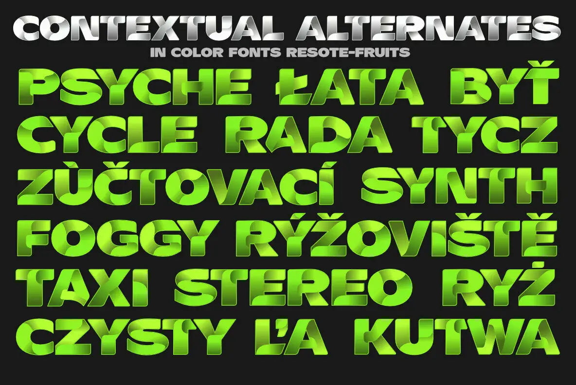 ResotE-Fruits Color Font Font - FontPath