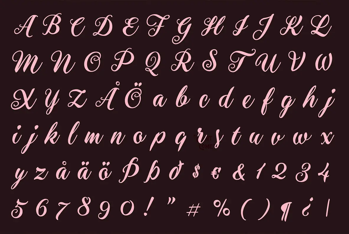 Aster Script Font - FontPath