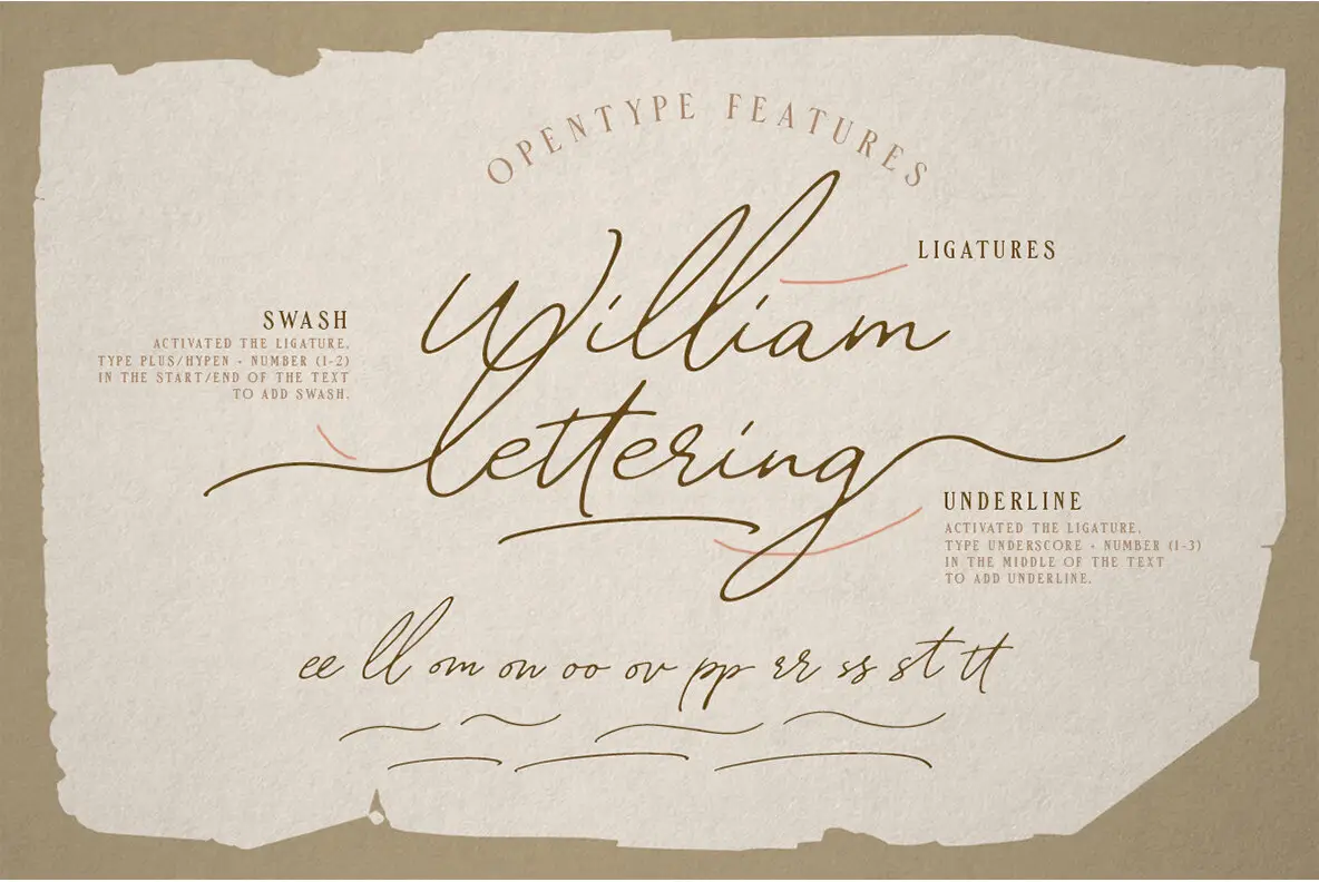 William Letter Font Duo Font - FontPath