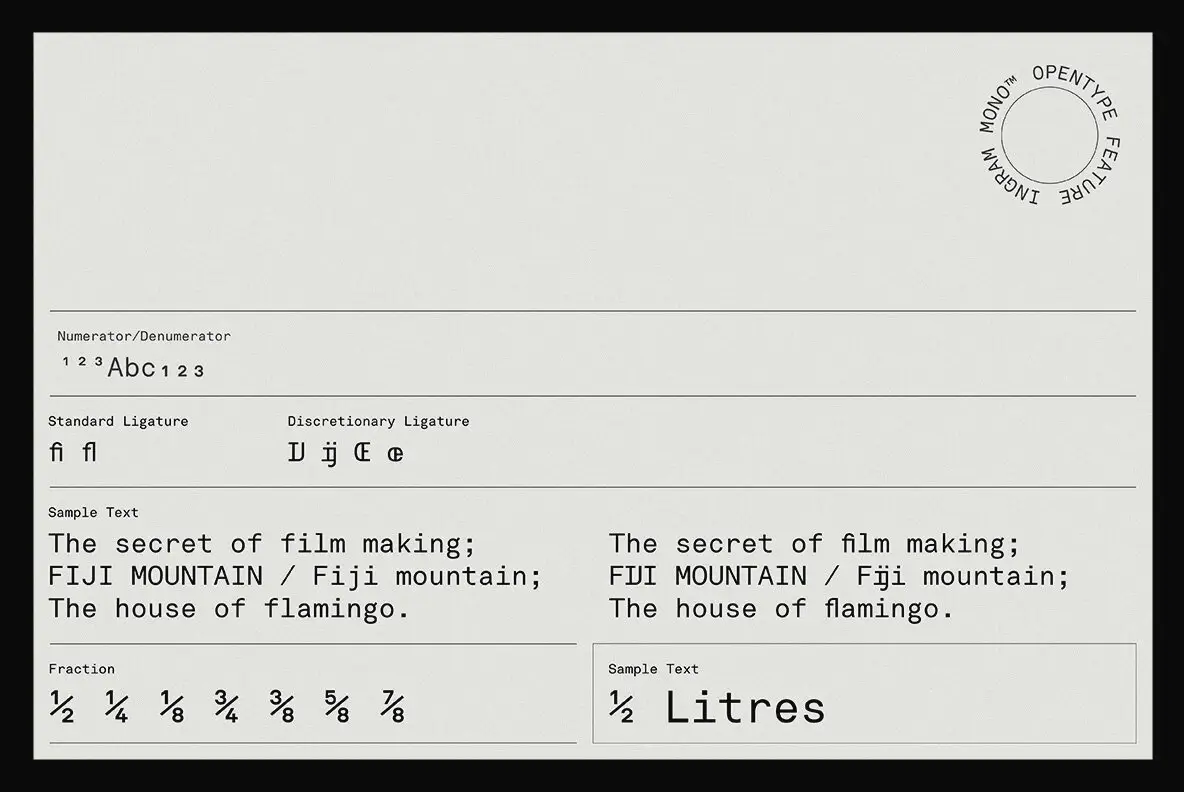 Download Ingram Mono Font - A Monospace Font for Digital Design. - FontPath