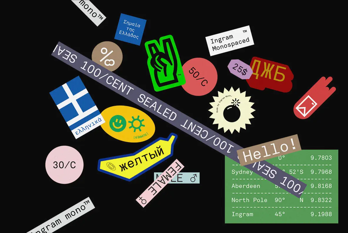 Download Ingram Mono Font - A Monospace Font for Digital Design. - FontPath