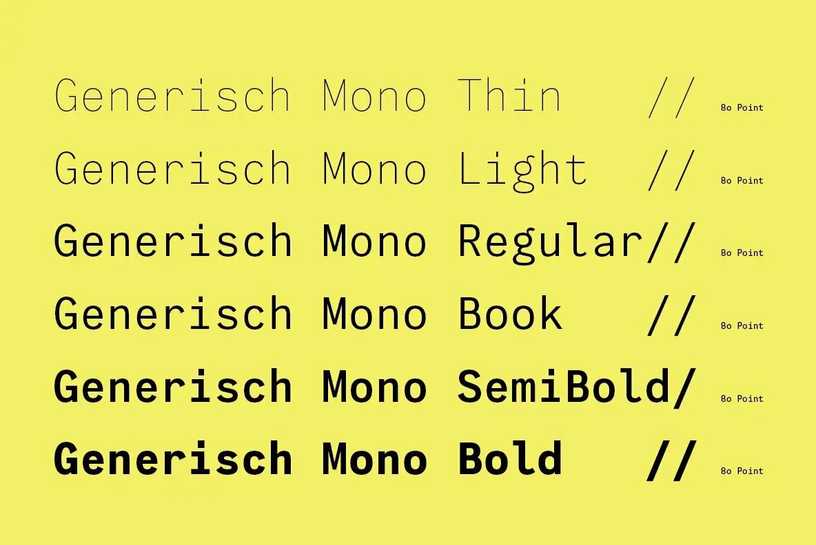 Generisch Mono Font - YouWorkForThem