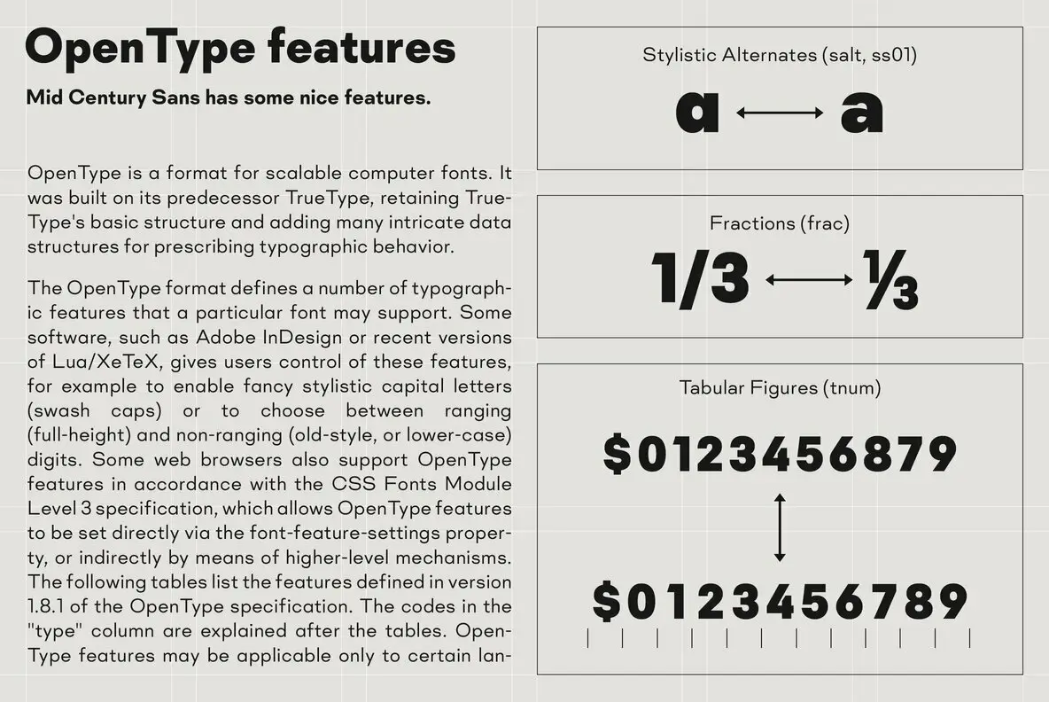 Mid Century Sans Font - FontPath