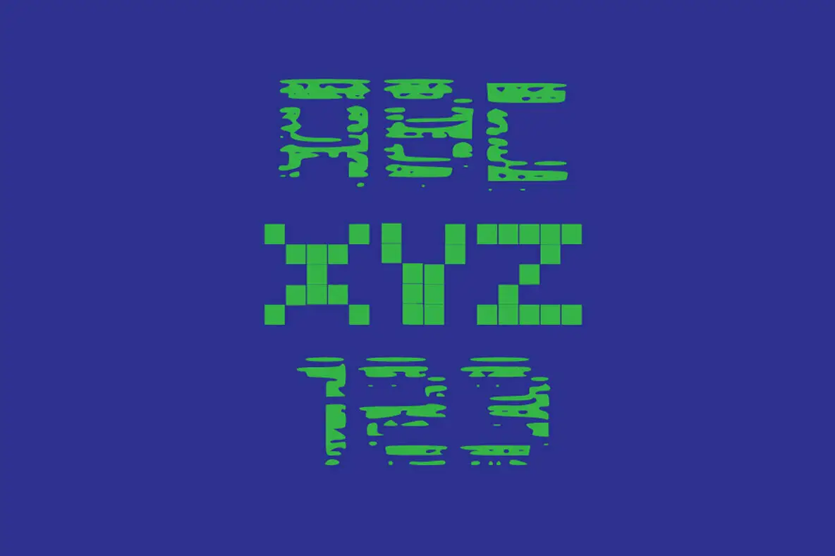 Glitch Blocks Font - FontPath