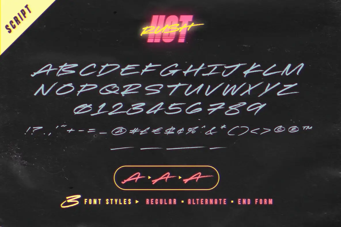 Hot Rush Font Duo - YouWorkForThem