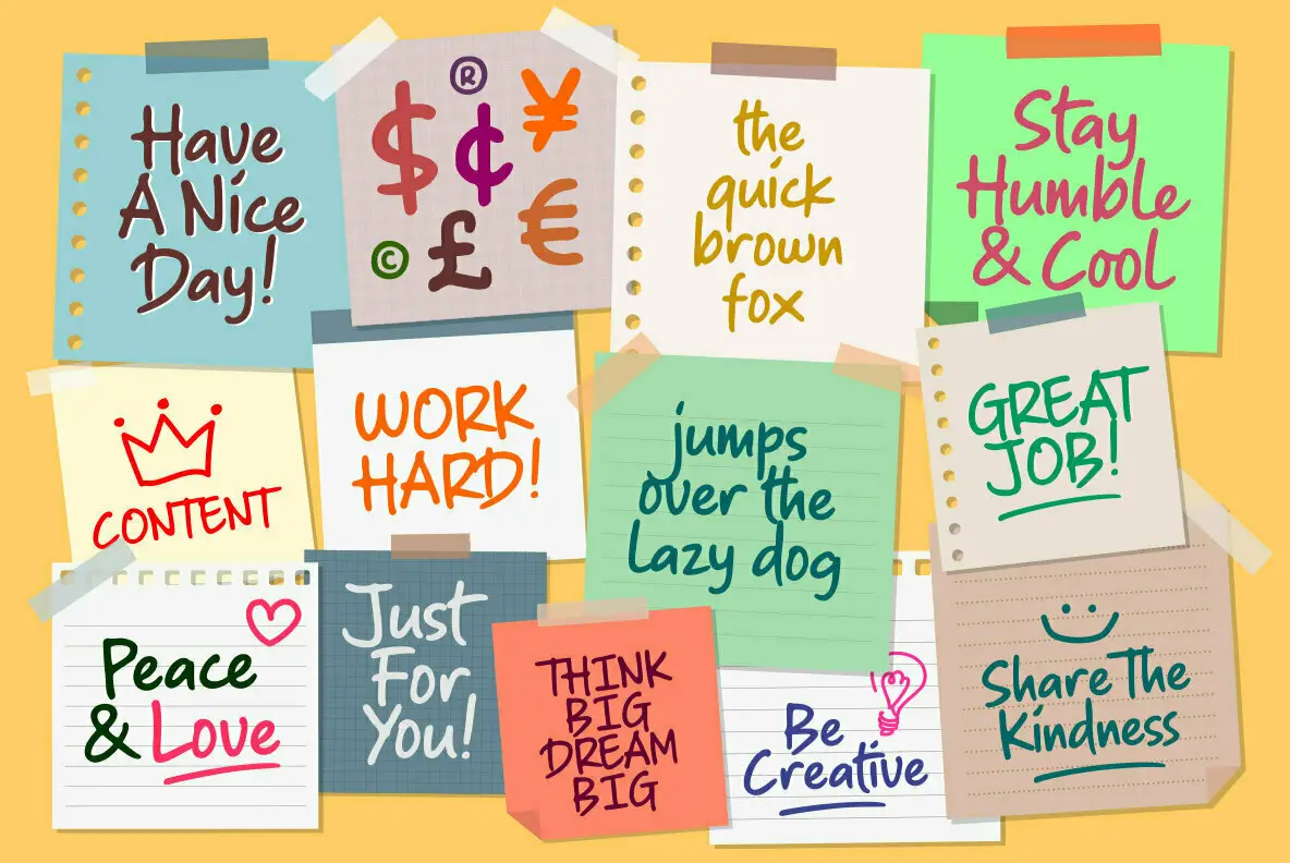 Sticky Notes Font - FontPath