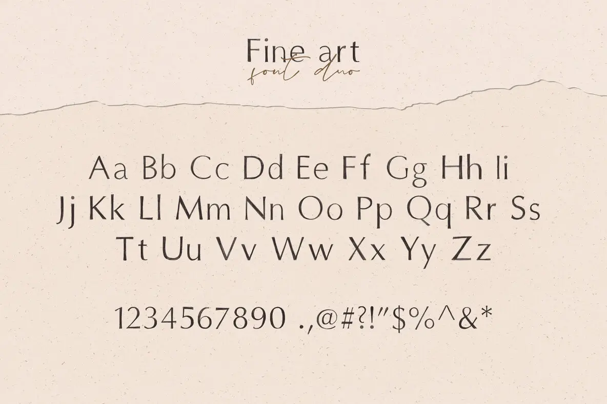 Fine Art Font Duo - YouWorkForThem