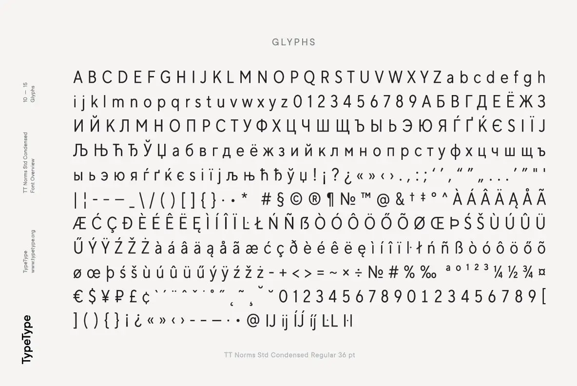 TT Norms Std Condensed Font - FontPath