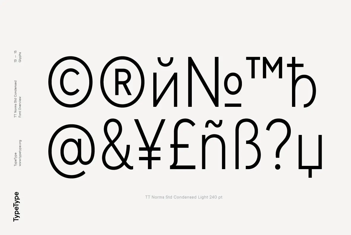 TT Norms Std Condensed Font - FontPath